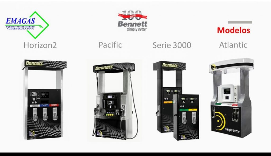 Dispensarios de gasolina marca Bennett - EMAGAS